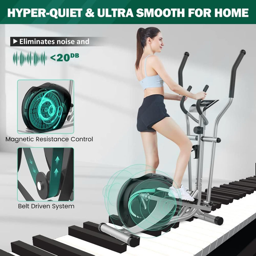 THERUN Magnetic Elliptical Machine for Home, Ultra Quiet & Smooth Ell
